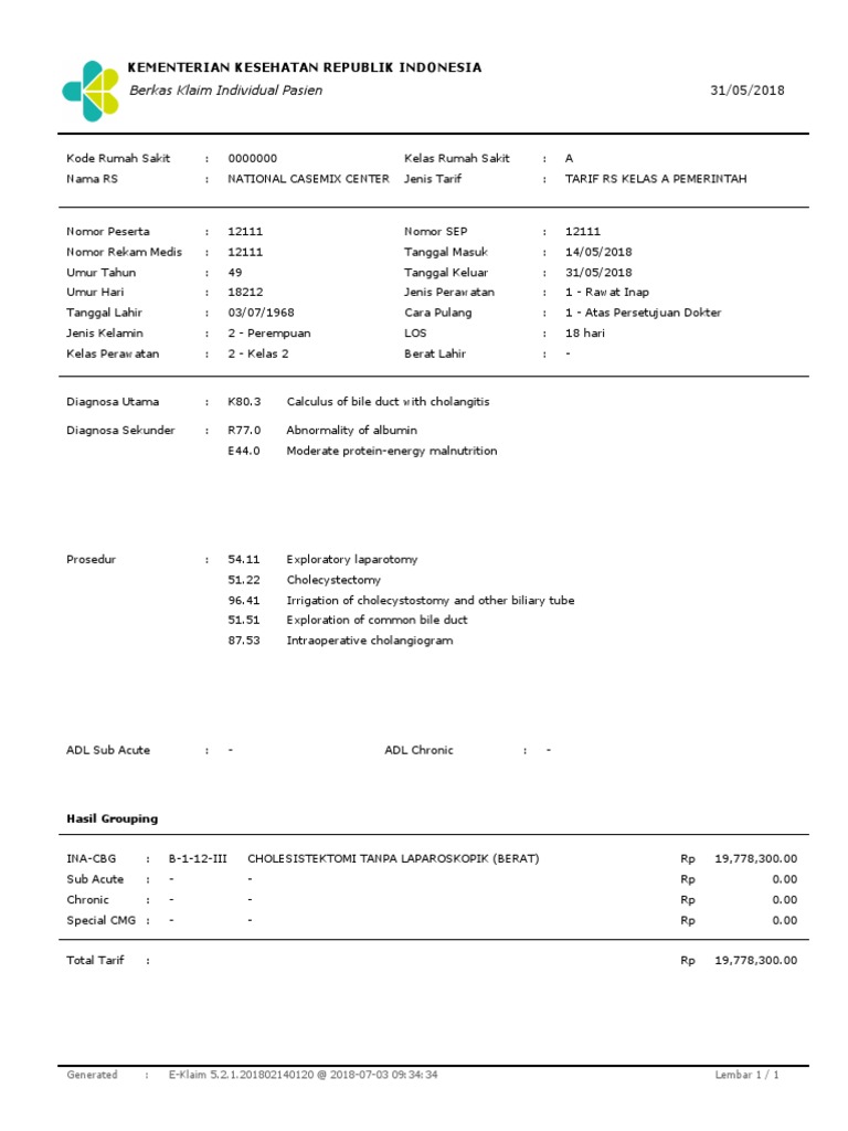 Kolangitis Ec Koledokolitiasis (Kemuning 5) | PDF