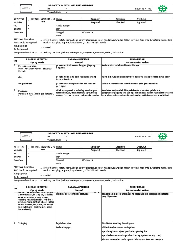 Jsa Install, Welding Ug Pipe | PDF