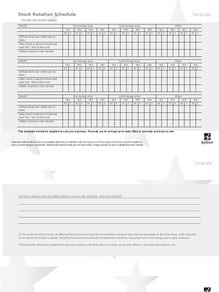 A Template for Managing Stock Rotation and Ensuring First-In-First-Out ...