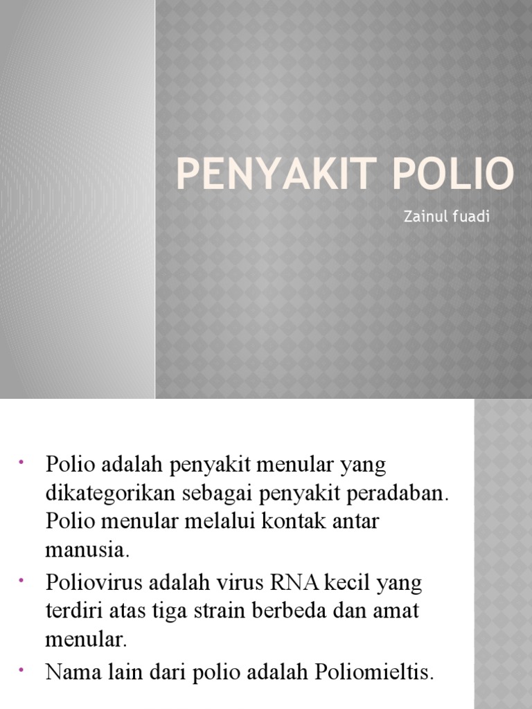 Panduan Lengkap Penyakit Polio | PDF
