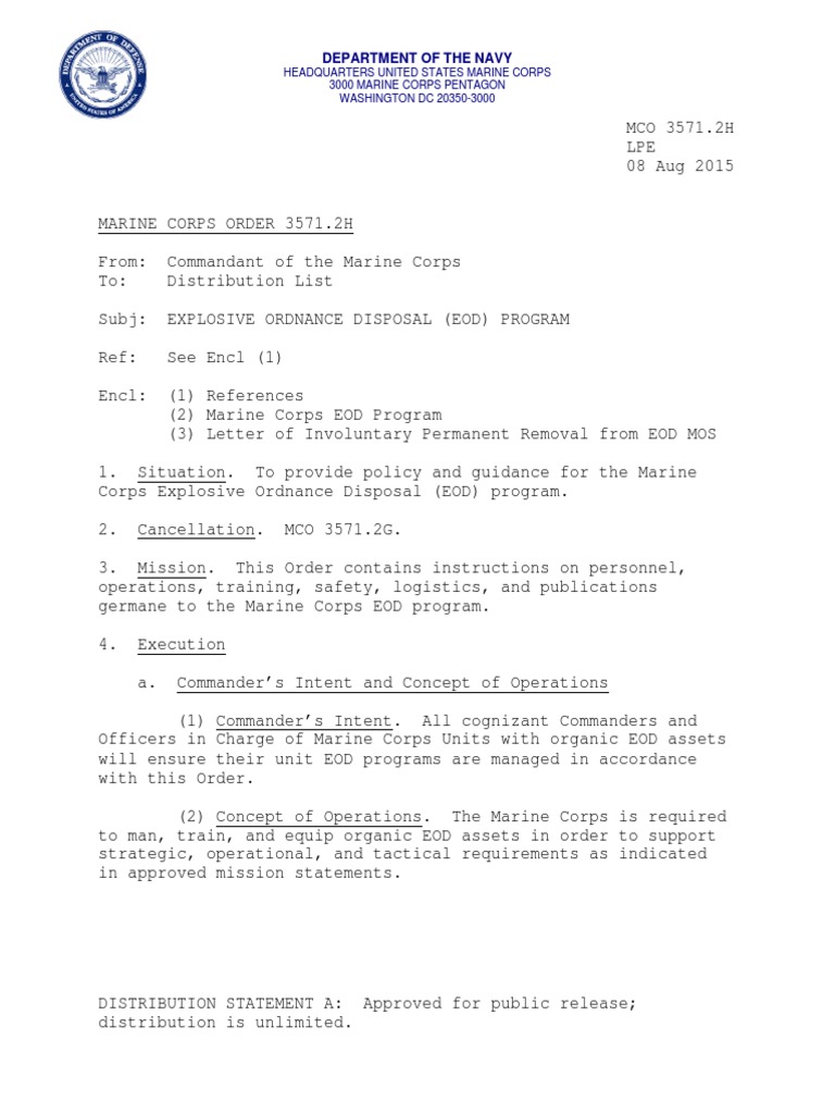 Department of The Navy: Headquarters United States Marine Corps 3000 ...