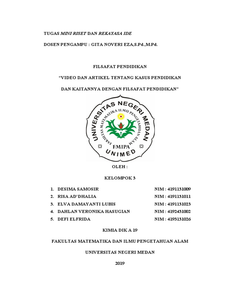 Tugas Mini Riset Dan Rekayasa Ide | PDF