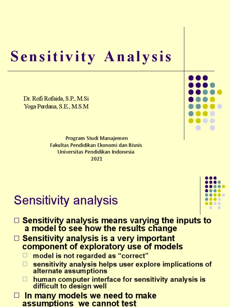 SENSITIVITAS ANALYSIS English Version | PDF | Sensitivity Analysis | Interest