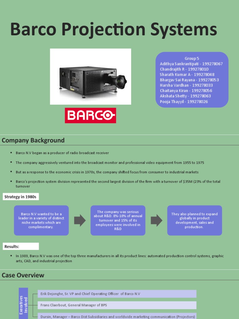 Barco Projection Systems | PDF | Sony | Video