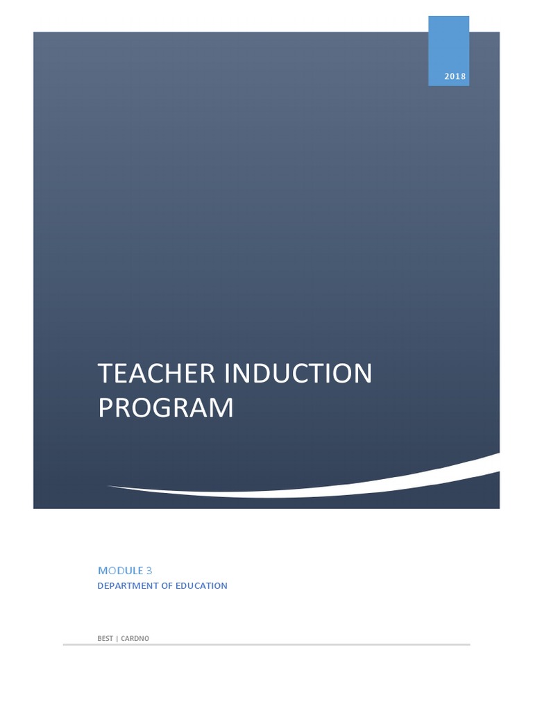 Teacher Induction Program - Module 3 V1.0 | PDF | Child Development ...