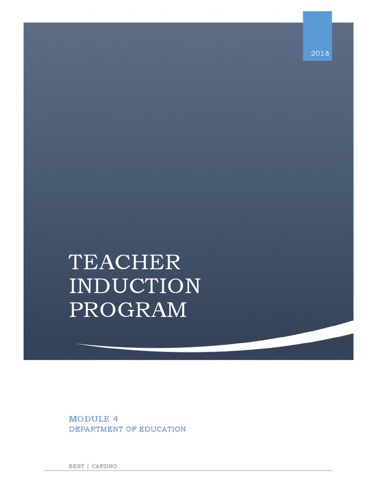 Teacher Induction Program - Module 4 V1.0 | PDF | Learning Styles ...