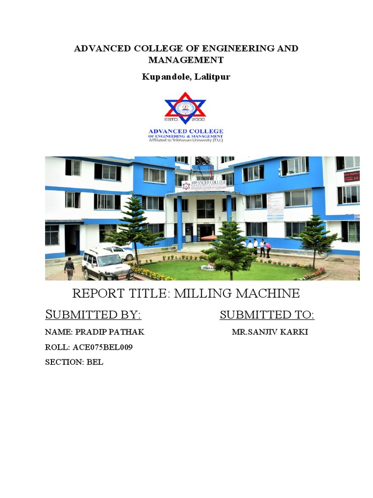 Report Writing On Milling Machine | PDF | Machining | Metalworking