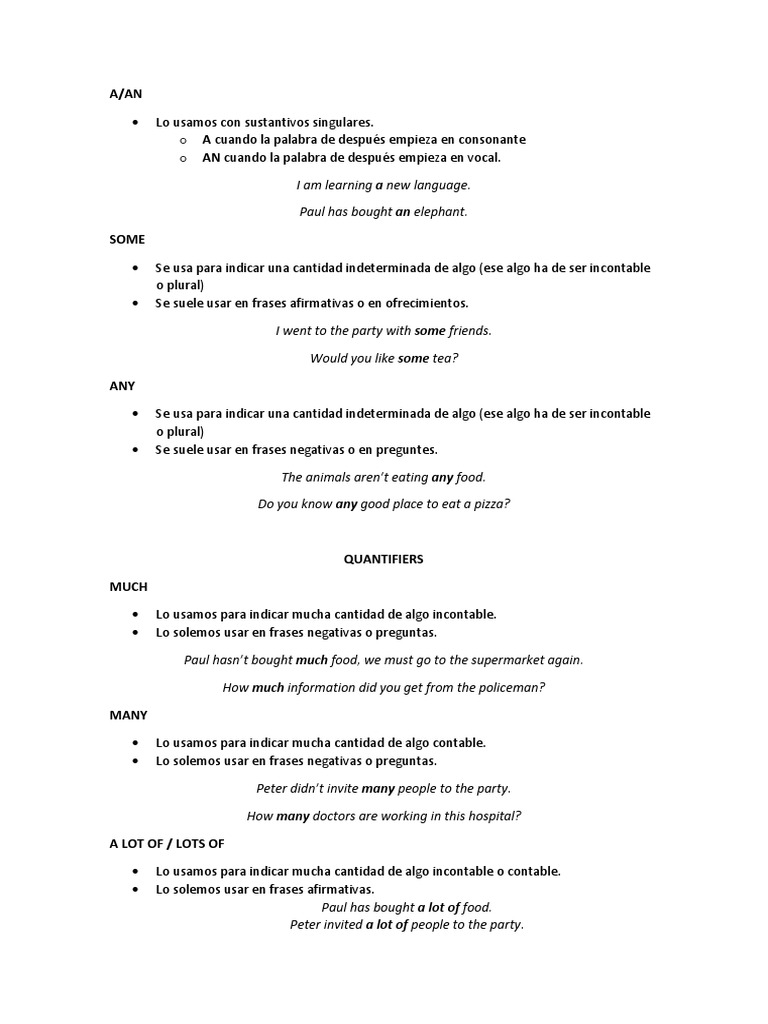 Quantifiers b2 | PDF