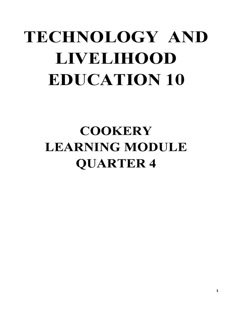 Tle 1o q4 Module | PDF | Entrée | Beef