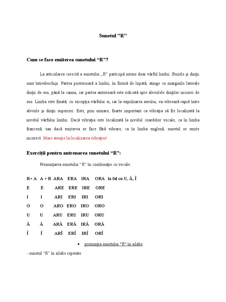 Sunetul R | PDF