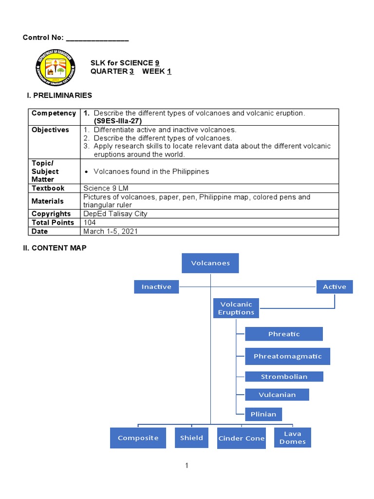 Science9 Q3 Week1 Romo Amabelle | PDF | Volcano | Types Of Volcanic Eruptions