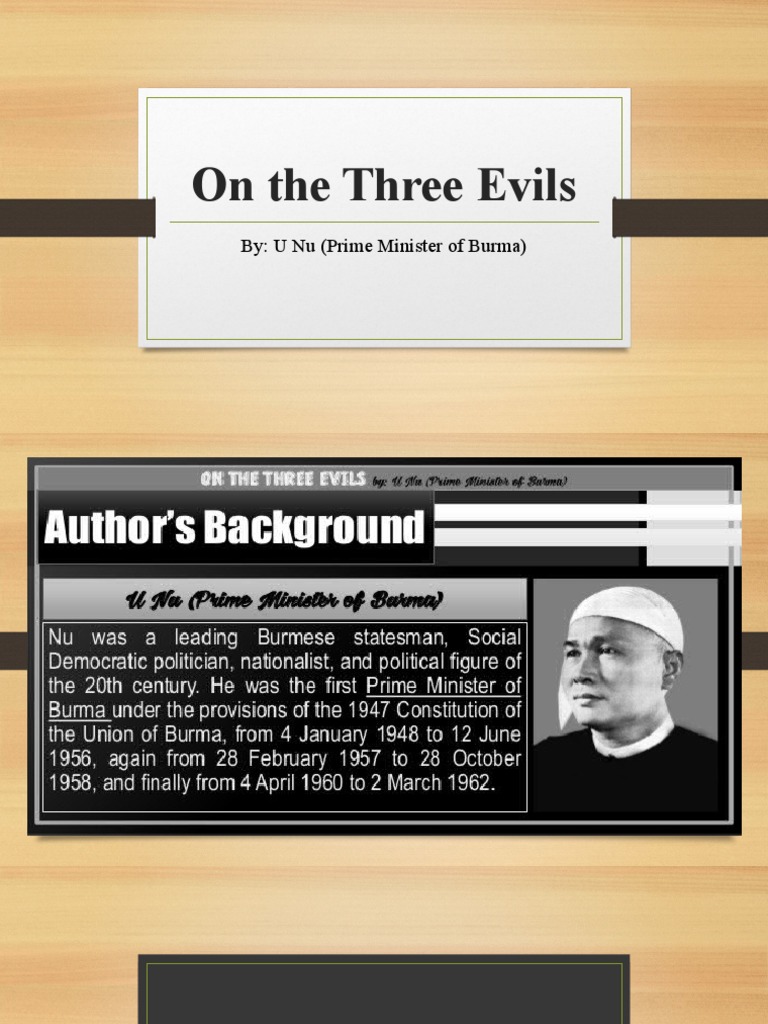 On The Three Evils | PDF
