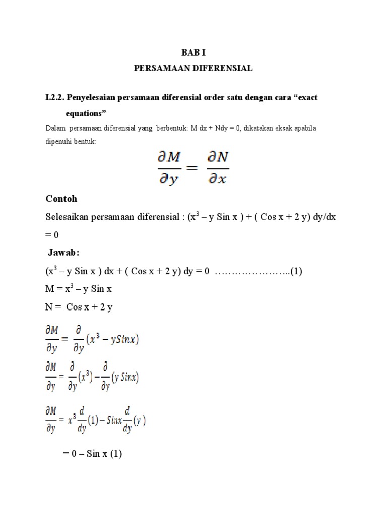 Pertemuan Ke 2 - Persamaan Diferensial (PD) | PDF