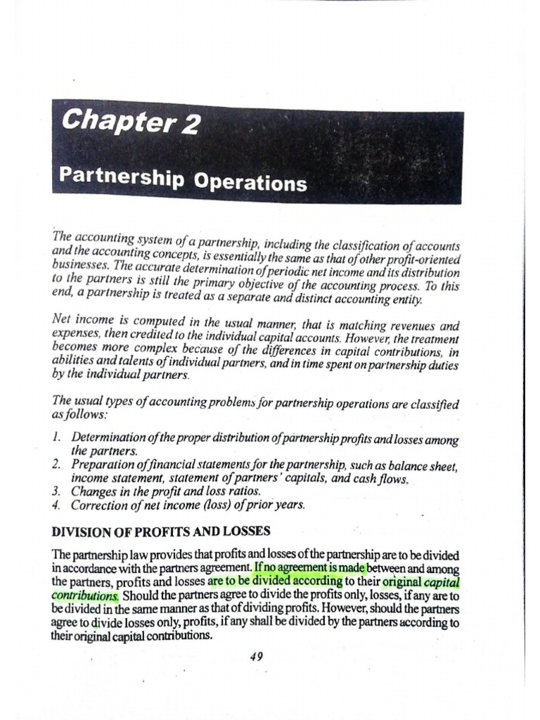 Chapter 2 - Partnership Operations | PDF
