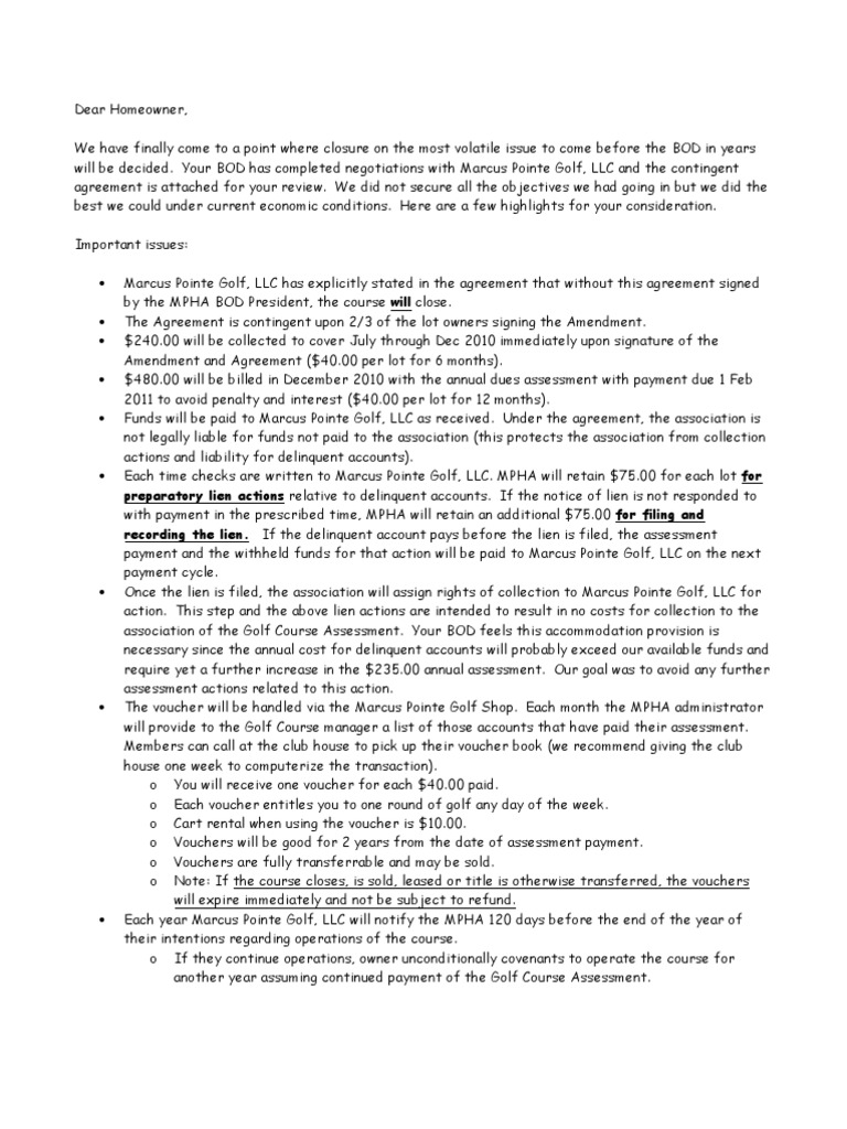 BOD Letter Golfagreement-1 | PDF