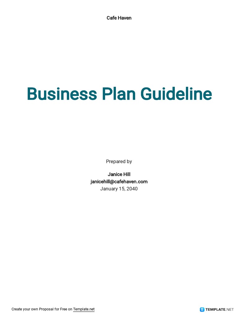 Business Plan Guidelines Template | PDF | Coffeehouse | Drink