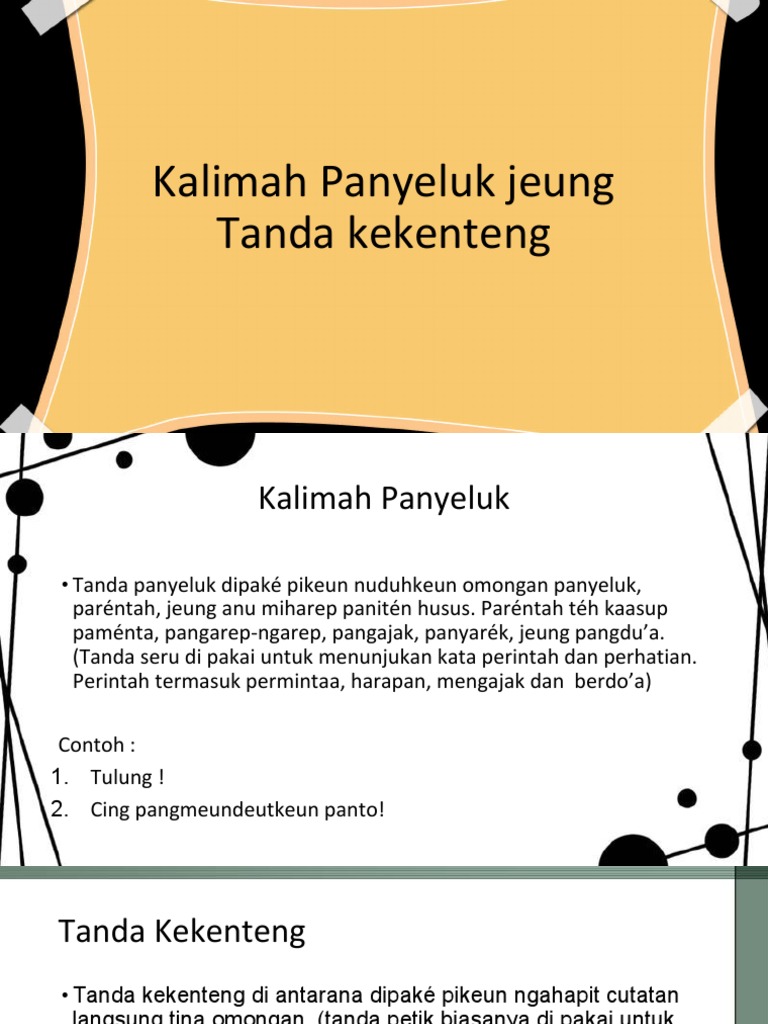 Kalimah Panyeluk Jeung Tanda Kekenteng | PDF