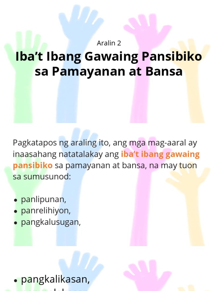 Mga Gawaing Pansibiko | PDF