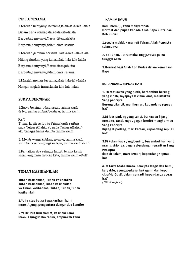 Teks Lagu Paskah | PDF