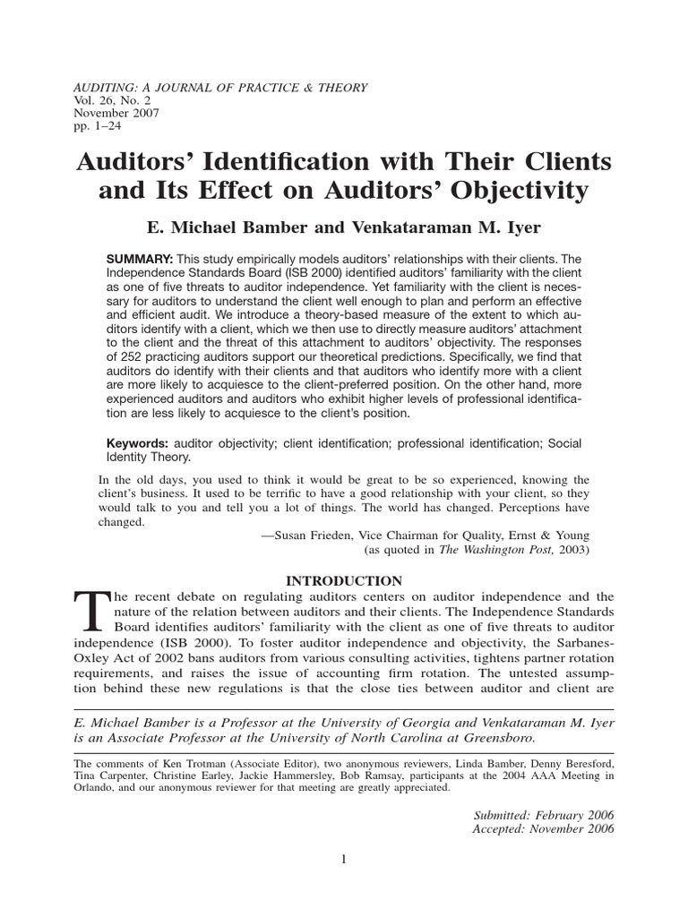 Auditor-Client Relations Impact | PDF | Audit | Correlation And Dependence