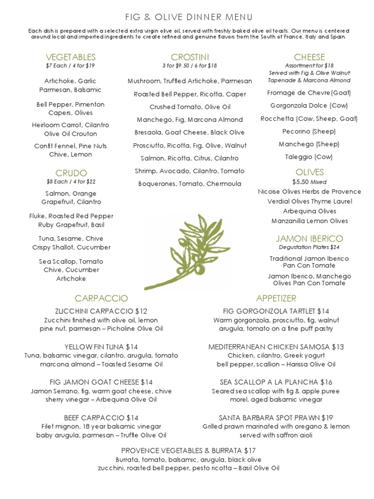Mediterranean Dining Delights | PDF | Scallion | Salad