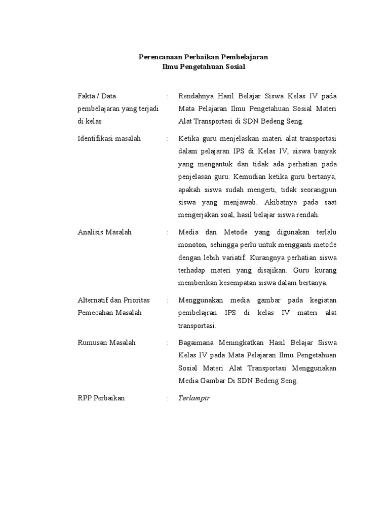 Perencanaan PTK PKP Ips PGSD | PDF
