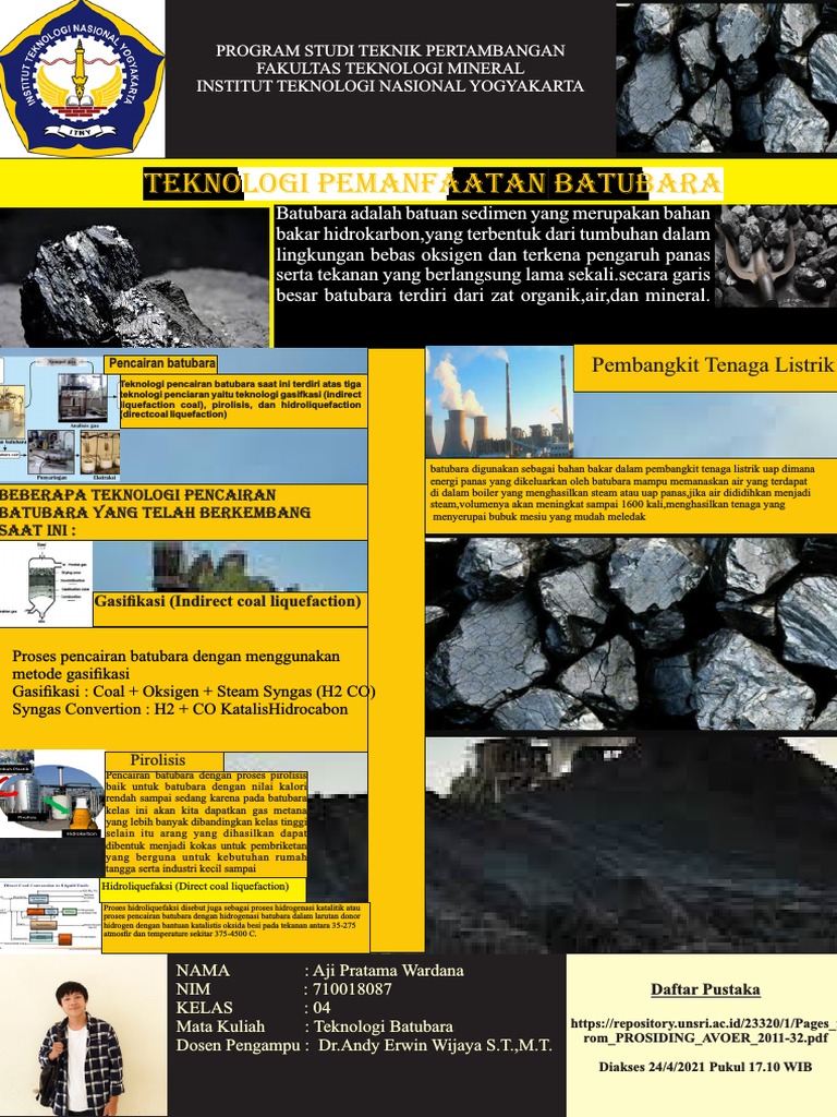 Aji Pratama Wardana - 04 - TUGAS POSTER TEKNOLOGI BATUBARA | PDF