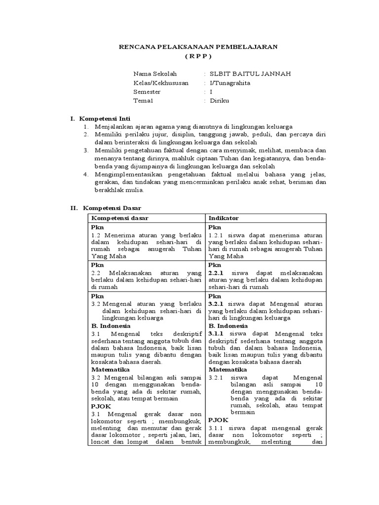 RPP KLS 1 | PDF