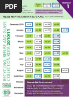 Bin Collection Calendar 2025 | PDF | Waste Management | Waste