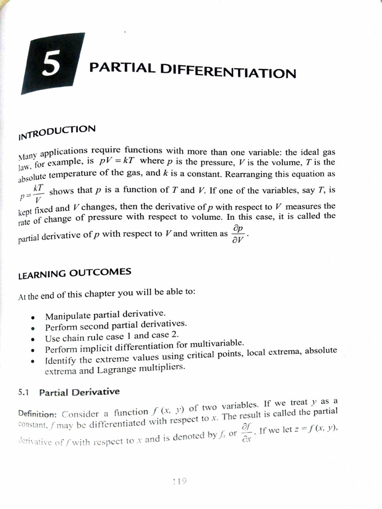 Partial Differentiation | PDF | Maxima And Minima | Derivative