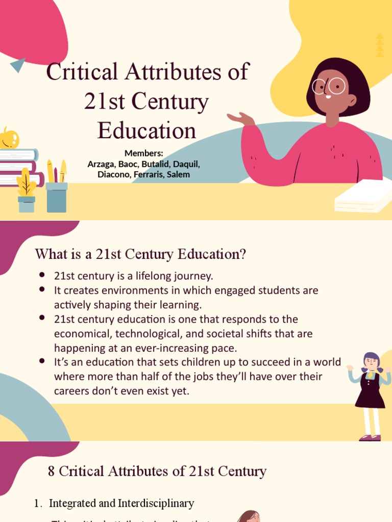 8 Critical Attributes of 21st Century Education | PDF | Project Based ...