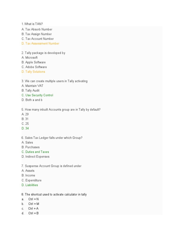 Tally Objective | PDF