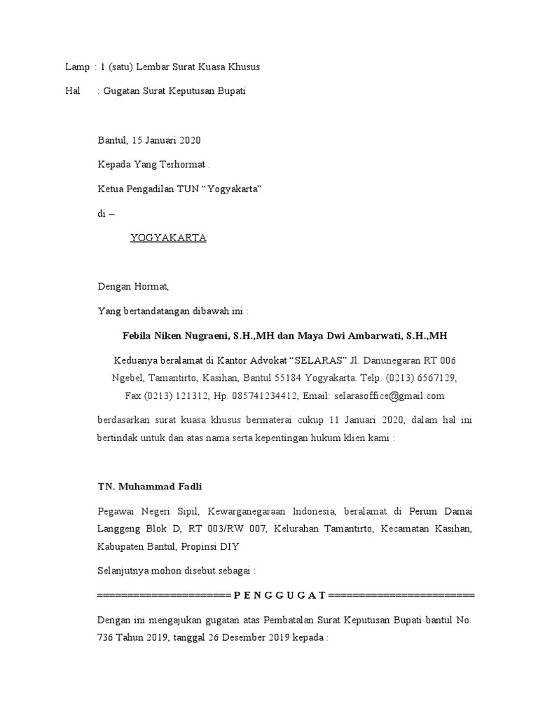 Gugatan Kepegawaian PTUN | PDF | Pengelolaan Keuangan & Uang | Politik