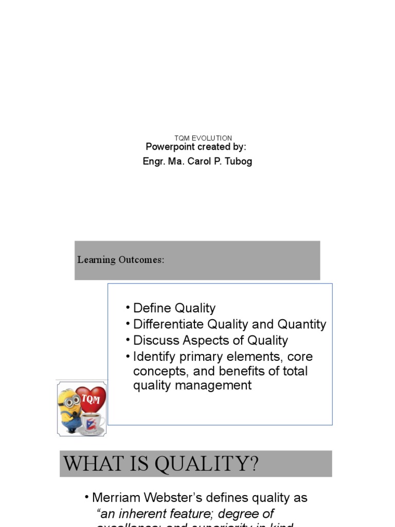 Total Quality Management Evolution | PDF