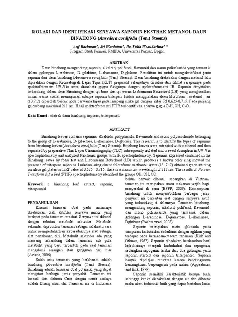 SAPONIN | PDF