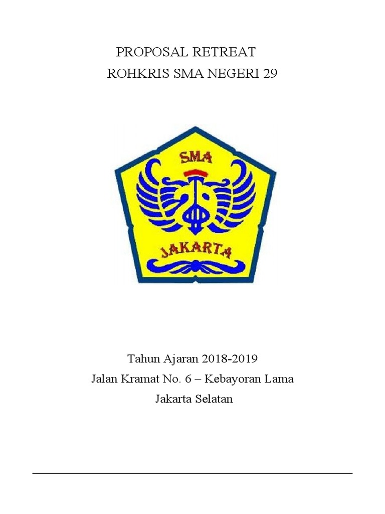 Proposal Retreat Rohkris SMA 29 Jakarta | PDF