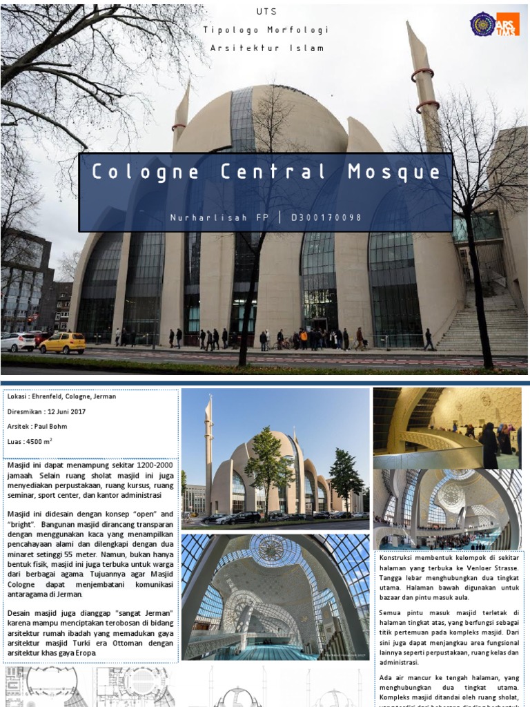 Cologne Central Mosque: Ikon Arsitektur Islam Modern | PDF