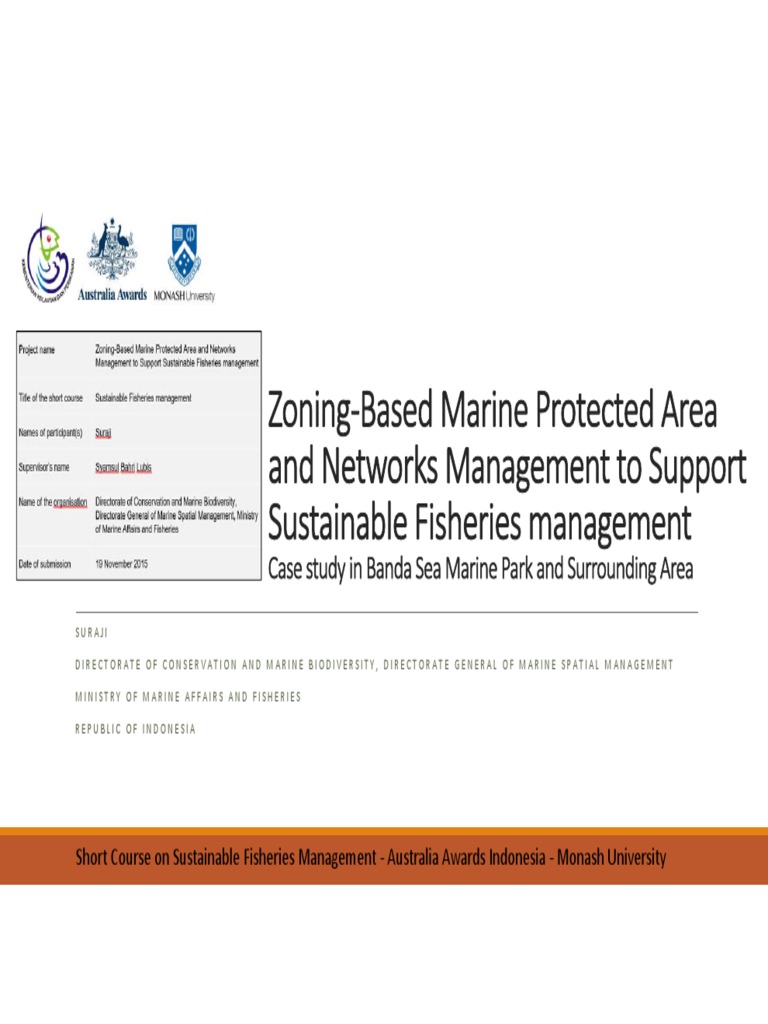 Zoning Based Marine Protected Area and Networks Management Post | PDF ...