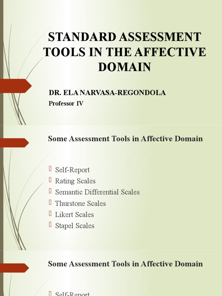 Affective Assessment Tools | Download Free PDF | Likert Scale ...