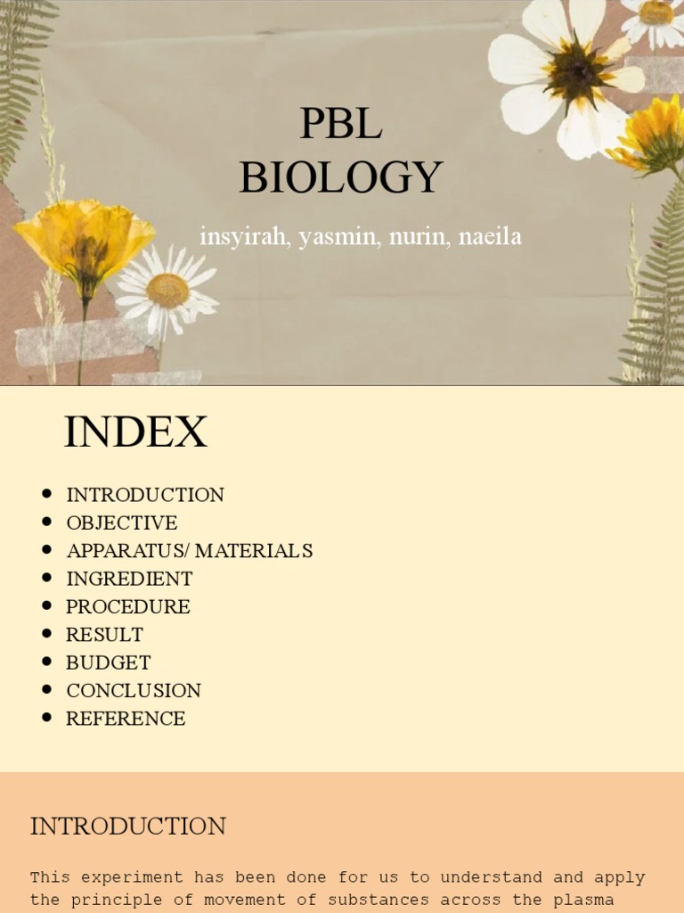 PBL Biology Making Pickles | PDF