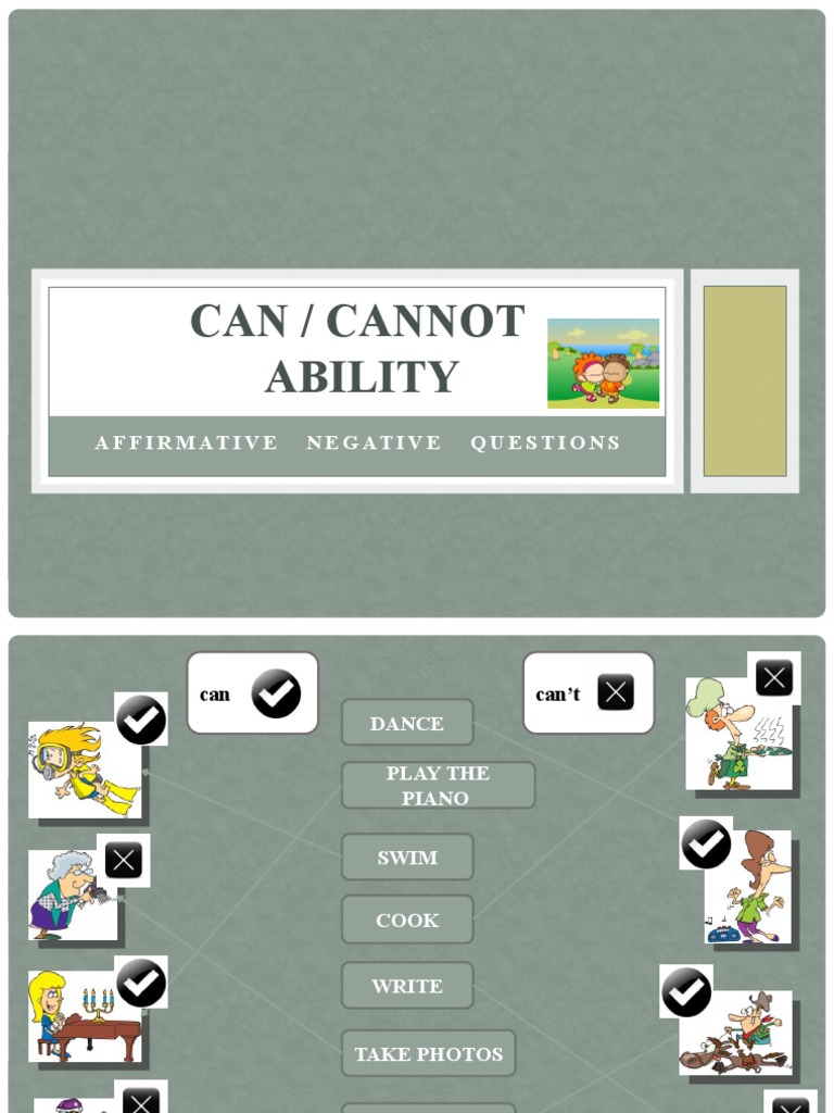 Can / Cannot Ability: Affirmative Negative Questions | PDF