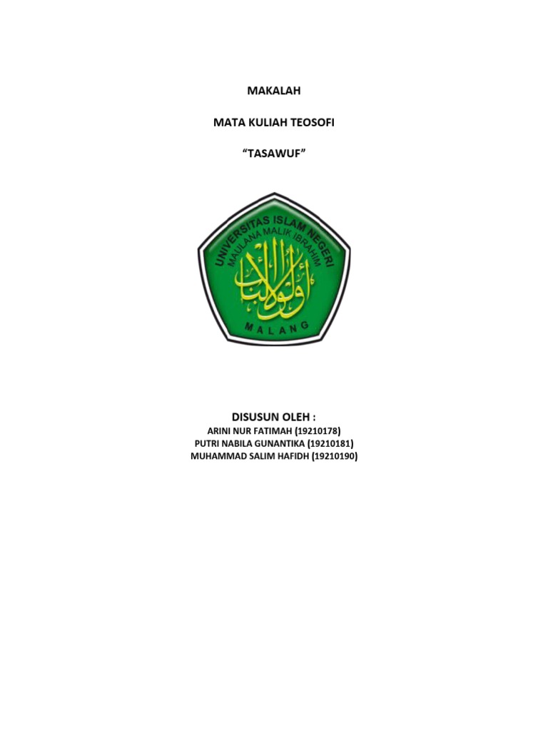 Pengertian dan Asal Usul Tasawuf | PDF