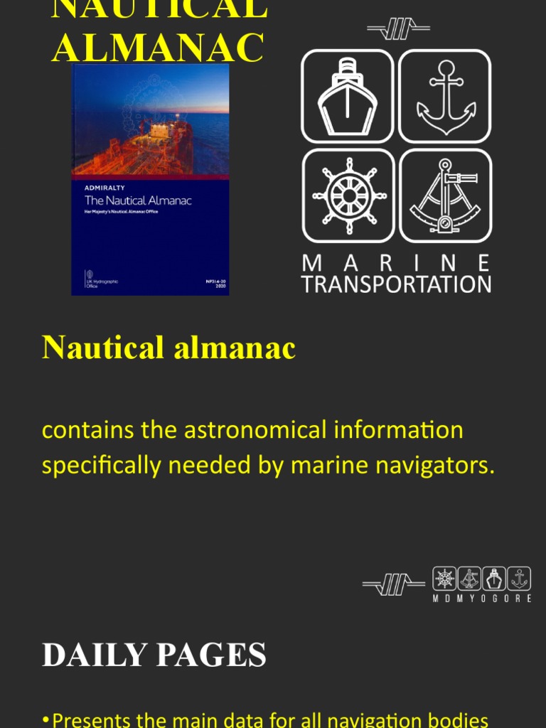 Nautical Almanac for Marine Navigators | PDF | Science & Mathematics