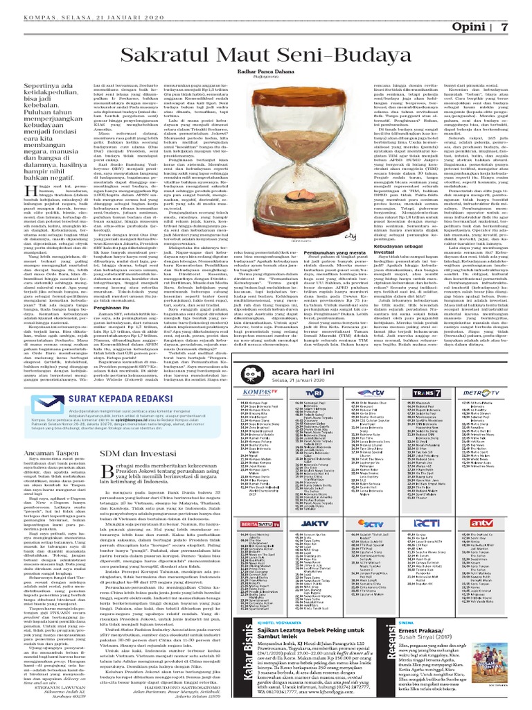 Sakratul Maut Seni-Budaya | PDF