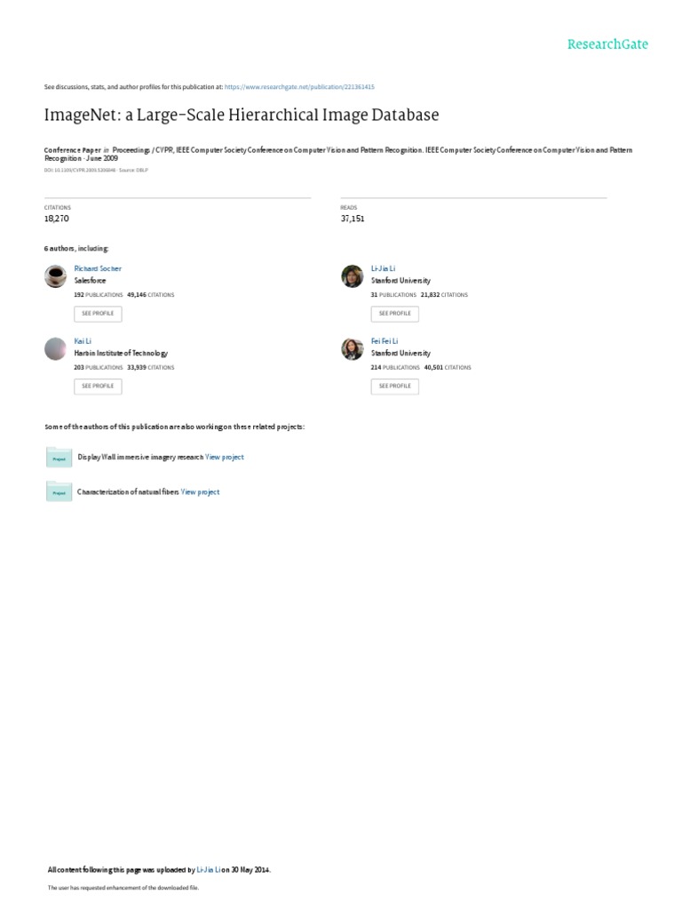 Imagenet: A Large-Scale Hierarchical Image Database: Conference Paper ...