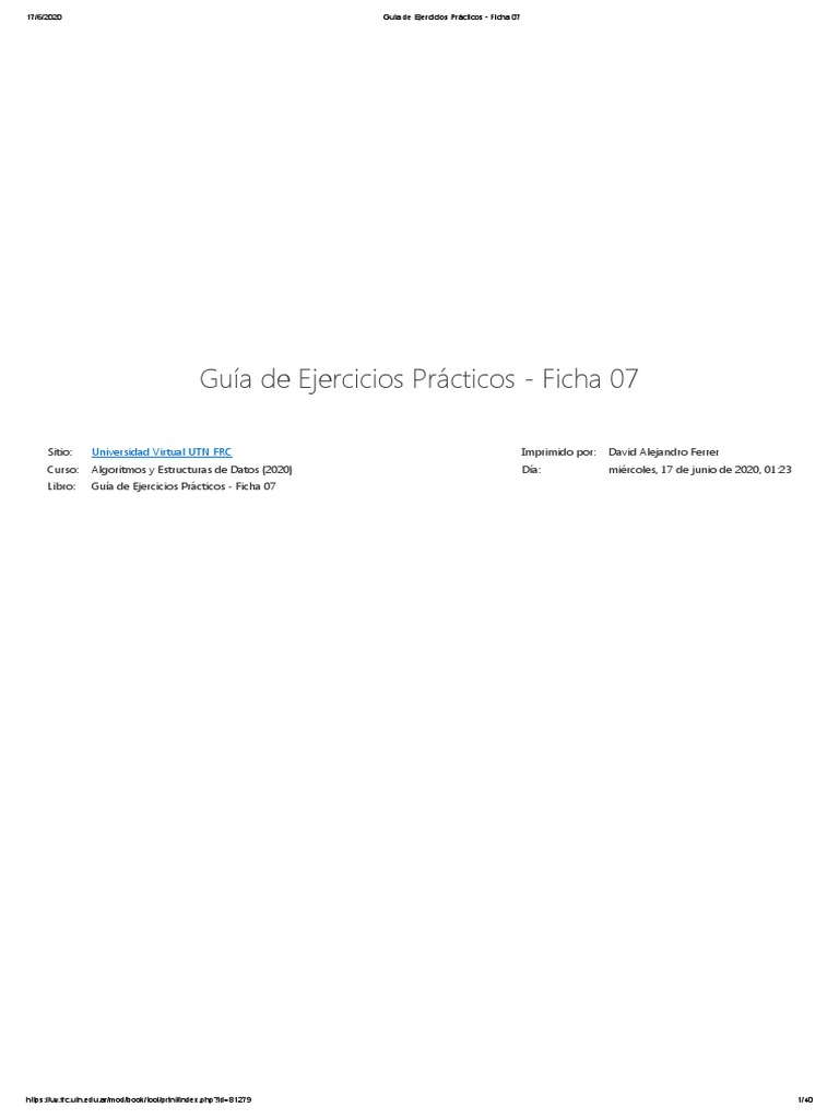 Gu A de Ejercicios PR Cticos - Ficha 07 | PDF | Algoritmos | Python (lenguaje de programación)