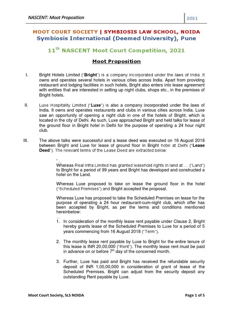 Analysis of key legal issues arising from the termination of a lease ...