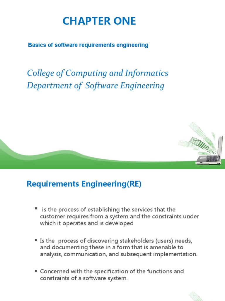 Chapter 1 Software Requirement Eng | PDF | Feasibility Study | System
