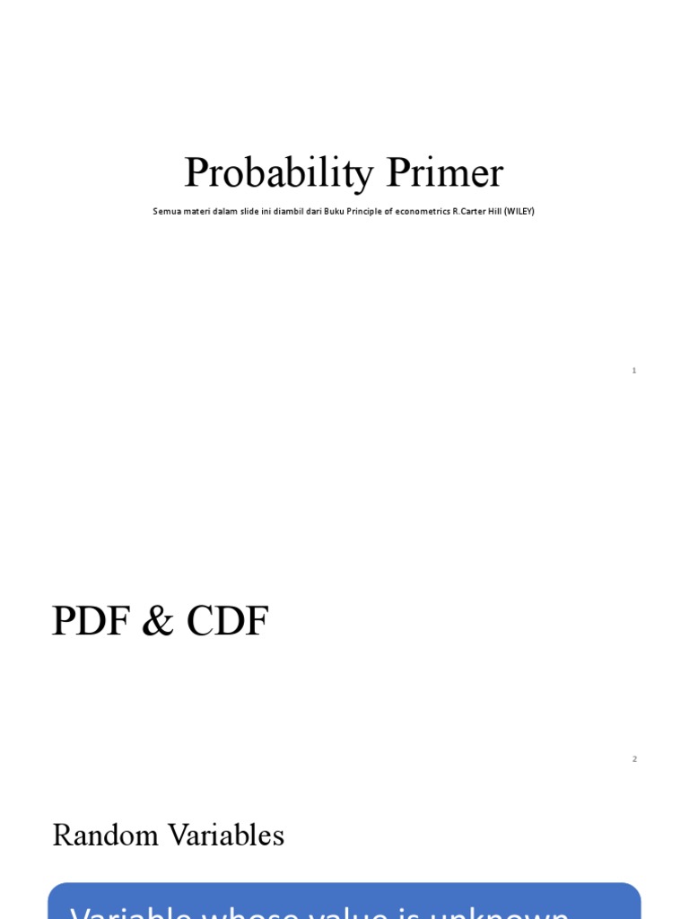 00 Probability Primer | PDF | Futures Contract | Probability Distribution