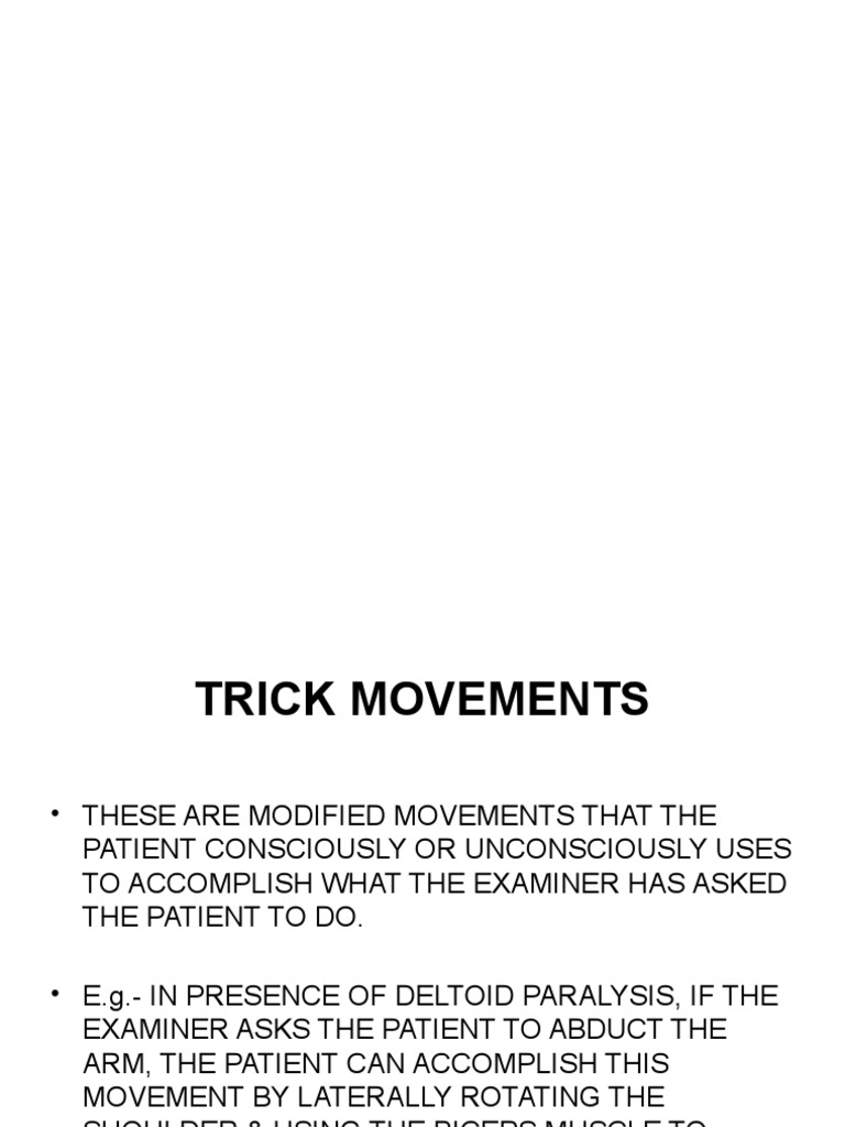 Trick movements to accomplish tasks despite paralysis | PDF